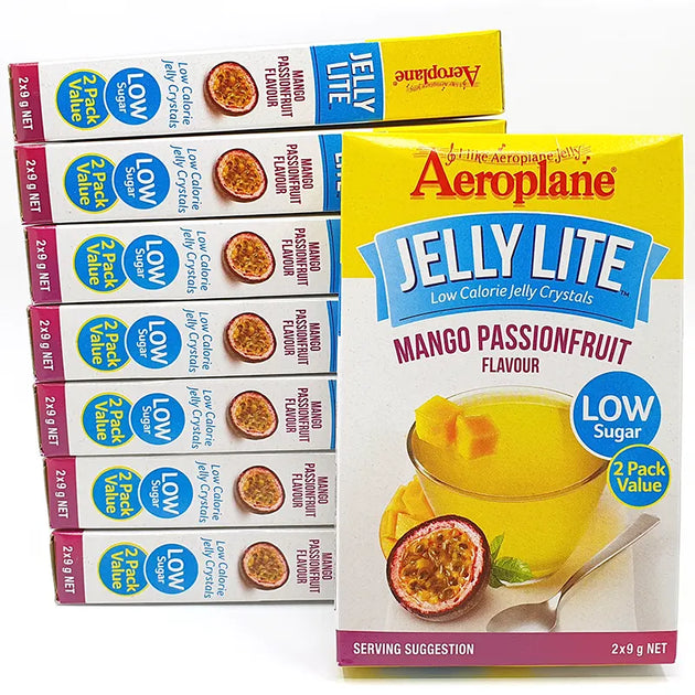 Aeroplane Mango and Passionfruit Jelly Sugar-Free Lite 8 packets | Keto Store NZ | Keto Store NZ Ltd