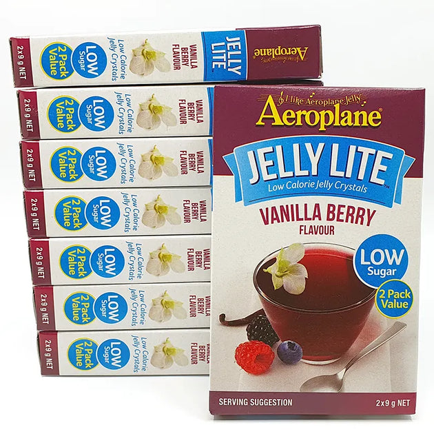 Aeroplane Vanilla Berry Jelly Sugar-Free Lite 8 packets | Keto Store NZ ...