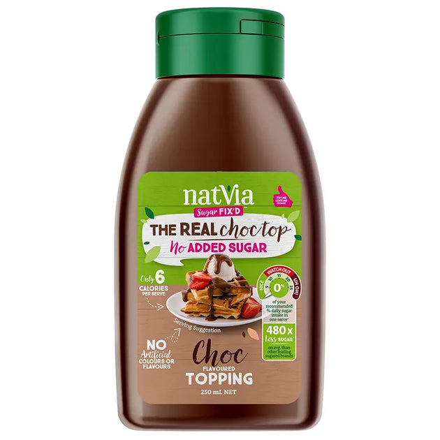 Natvia the REAL choc top Chocolate Topping get your Sugar Fix'D from ...