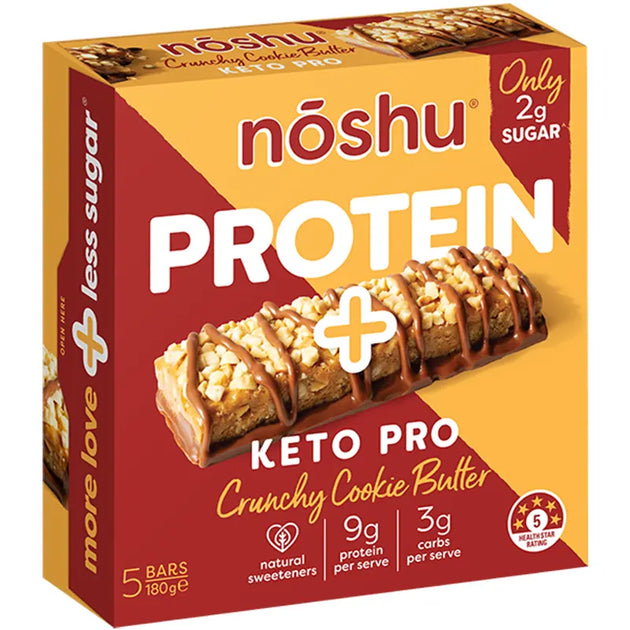 Noshu Protein + Crunchy Cookie Butter Bars from Keto Store NZ | Keto ...