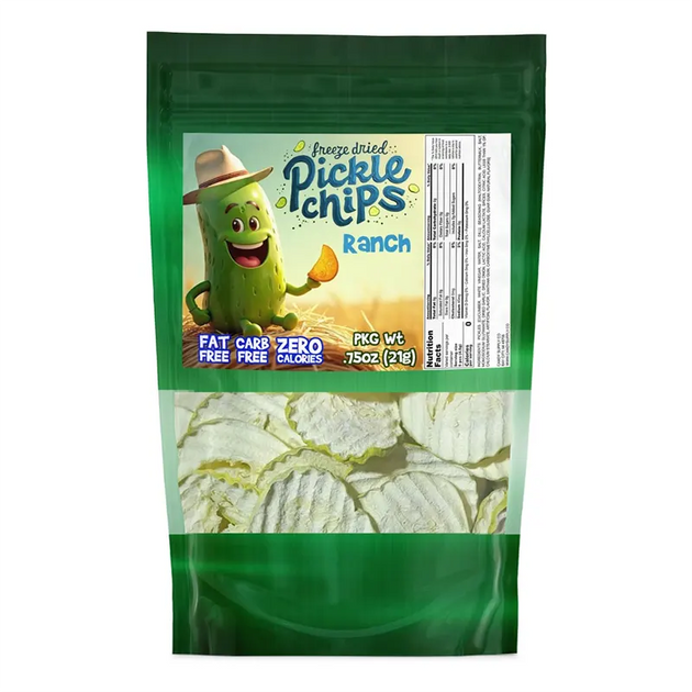 Freeze Dried Pickle Chips - Ranch - Zero Carbs + Zero Calories from ...