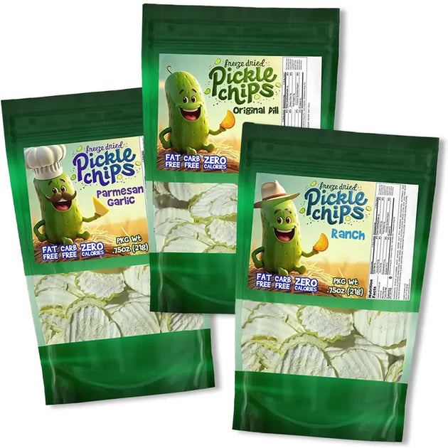 Freeze Dried Pickle Chips - 3 Multipack - Zero Carbs + Zero Calories ...