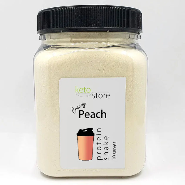 Peach Protein Shake 10 Serve Jar from Keto Store NZ | Keto Store NZ Ltd