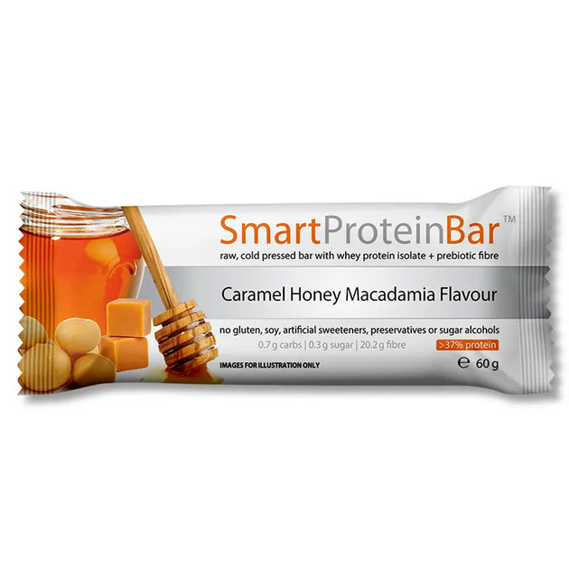 Smart Protein Bar - Caramel Honey Macadamia Flavour available at Keto ...