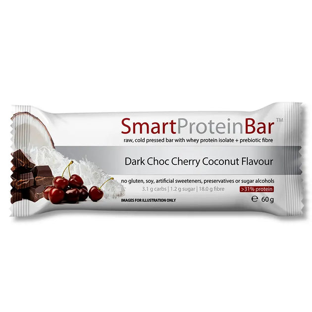 Smart Protein Bar - Dark Choc Cherry Coconut Flavour available at Keto ...